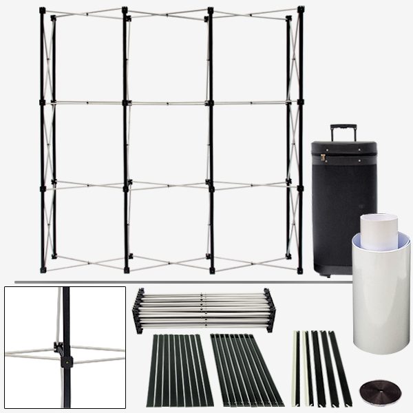 Pop Up จีน หน้าตรง 3 x 3 - Display GURU อุปกรณ์ออกบูธราคาขายส่ง ถูกที่สุด