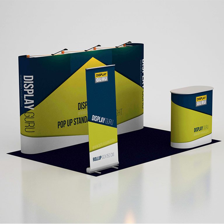 Premium Pop Up Booth Set 03 (3x2) - บูธงานจัดแสดง | Display GURU ...