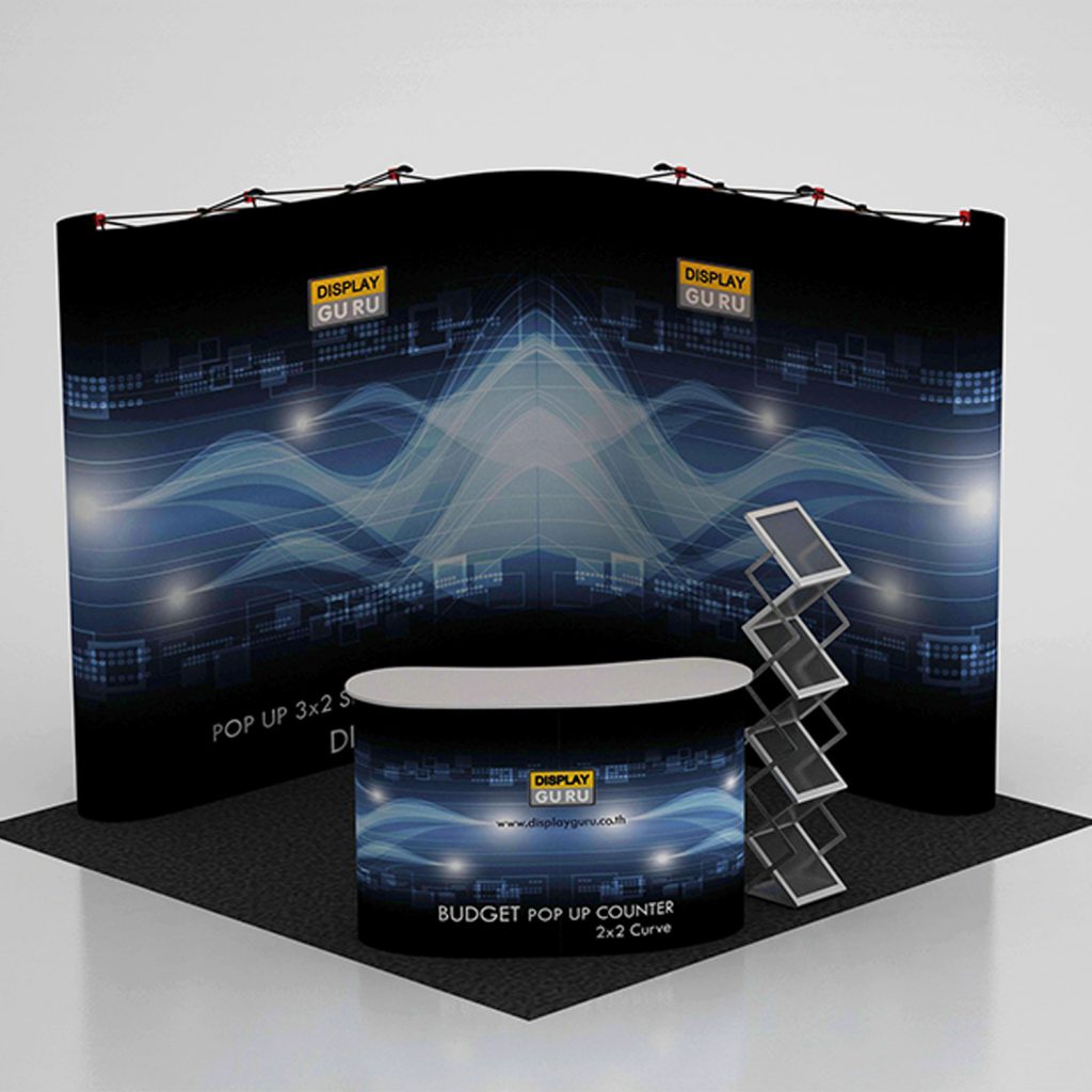 Premium Pop Up Booth Set 03 (3x2) - บูธงานจัดแสดง | Display GURU ...