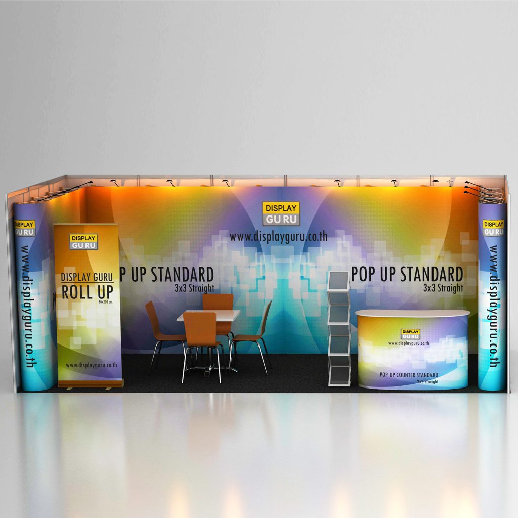 Premium Pop Up Booth Set 03 (3x2) - บูธงานจัดแสดง | Display GURU ...