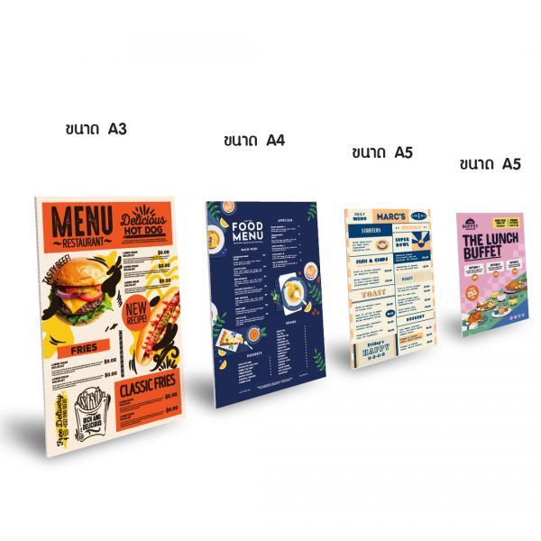 Menu Standee ป้ายเมนูตั้งโต๊ะ - Display GURU อุปกรณ์ออกบูธราคาขายส่ง ...